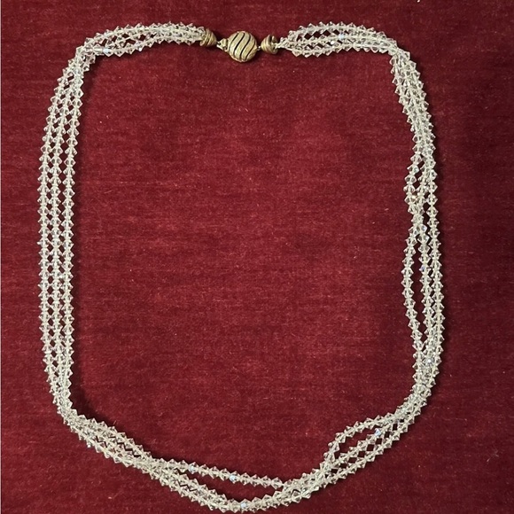 Ciner | Jewelry | Ciner Vintage High Quality Three Strand Crystal ...